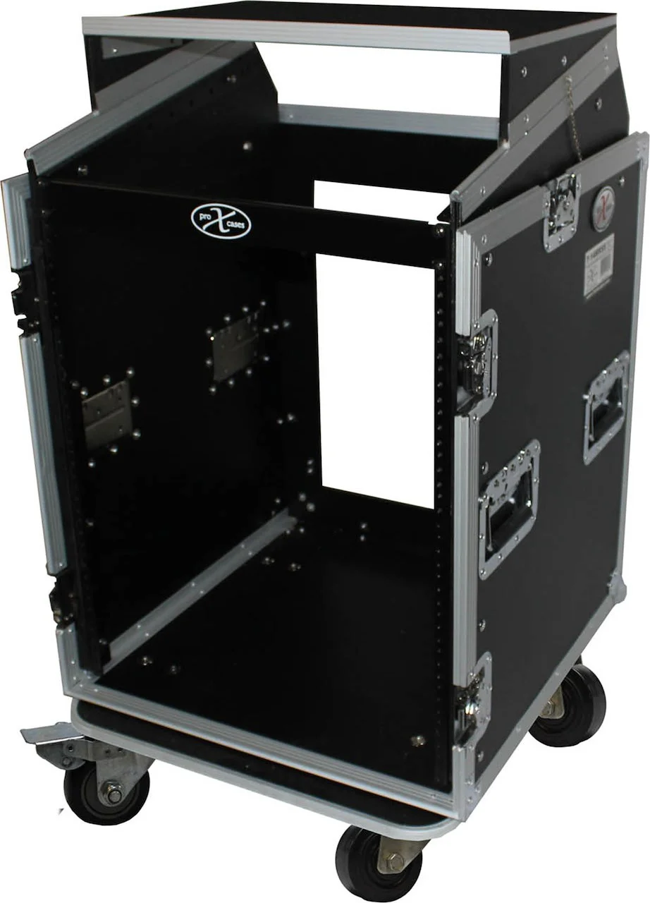 14U Rack x 10U Top Mixer DJ Combo Flight Case w/Laptop Shelf | Capital ...