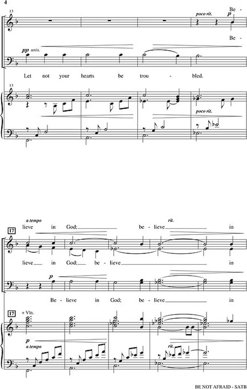 Shawnee Press Be Not Afraid SATB Composed by Lee Dengler for sale ...
