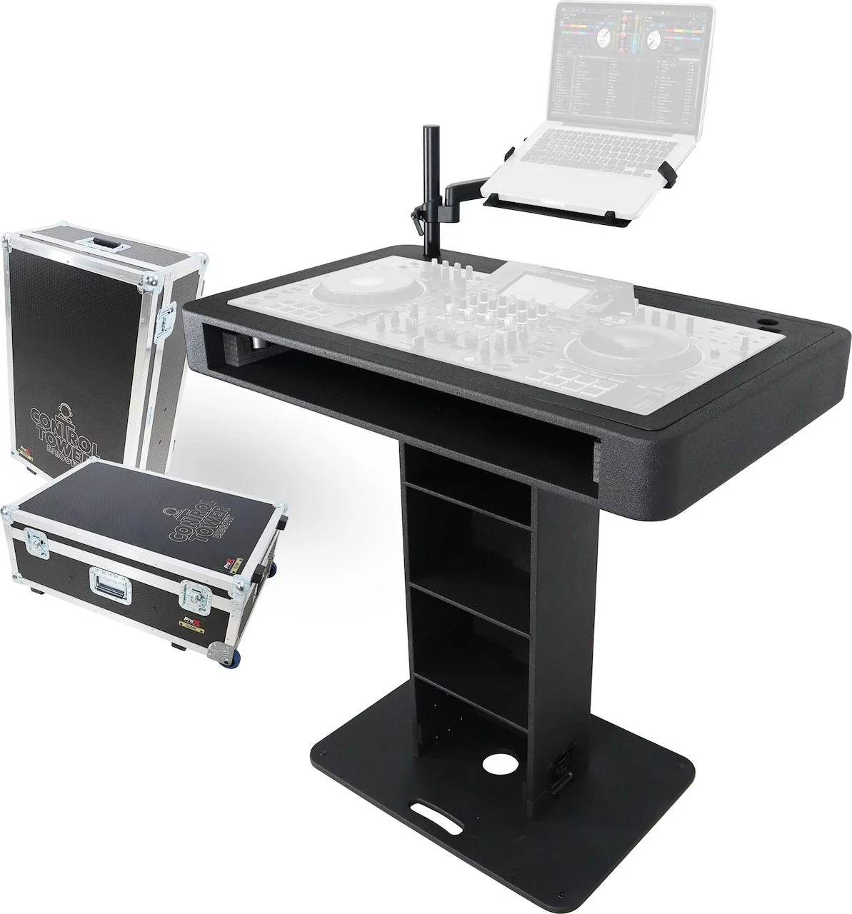 DJ Control Tower DJ Podium Stand with Travel Cases for Pioneer DDJ-REV7 ...