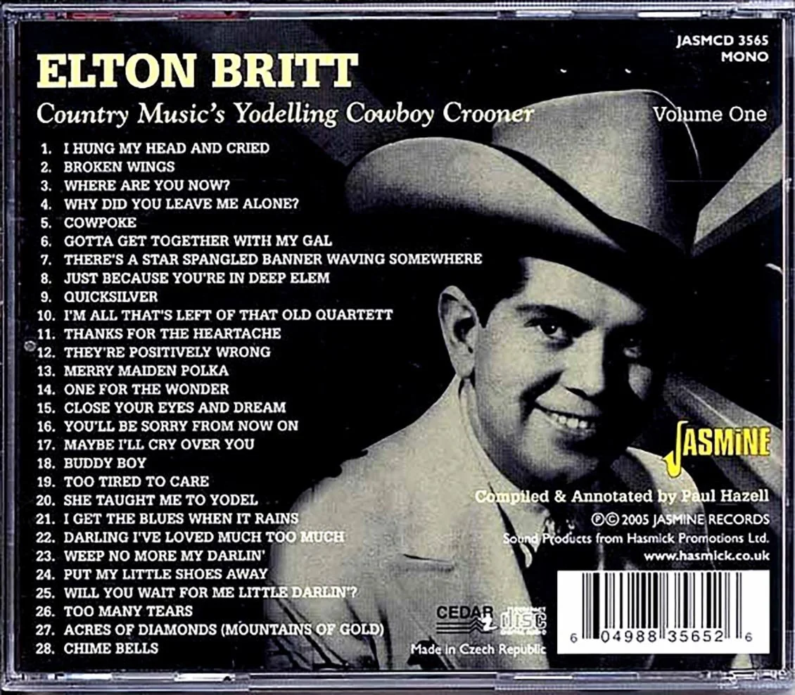 Elton Britt - Country Music's Yodelling Cowboy Crooner (28 tracks ...