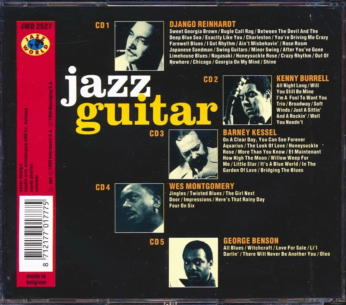 George Benson, Barney Kessel, Kenny Burrell, Django Reinhardt, Wes ...
