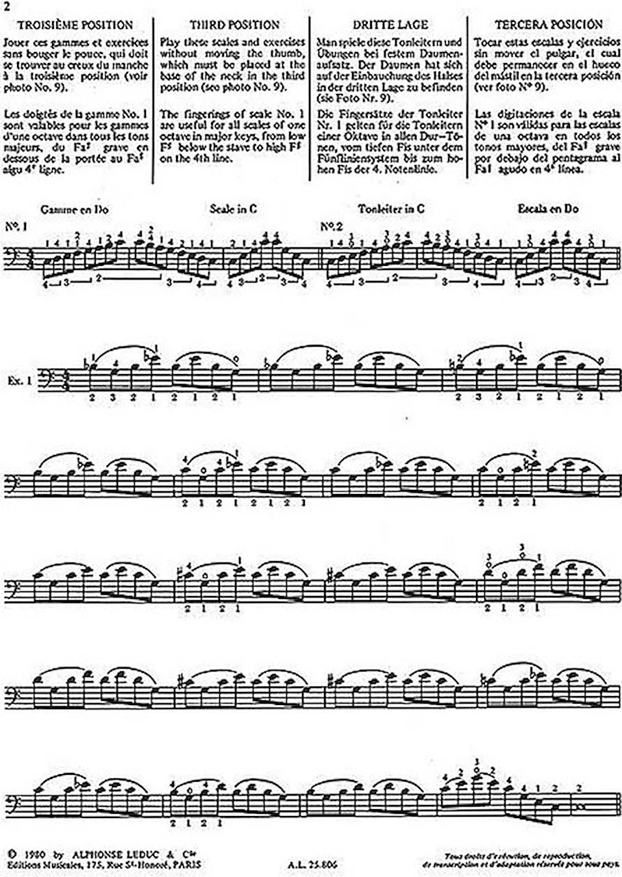 Nouvelle Technique De La Contrebasse - Volume 2 François Rabbath for ...