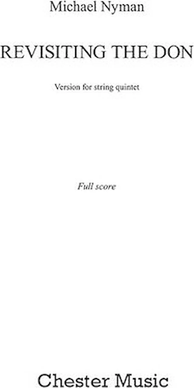 Revisiting The Don (string Quintet Score) Softcover by Michael Nyman ...