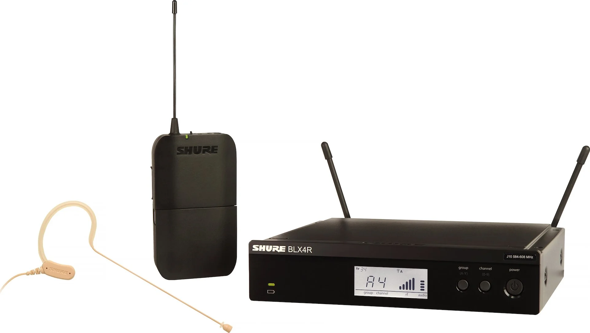 Shure BLX14R/MX53-H9 Wireless Rack-mount Presenter System With MX153 ...