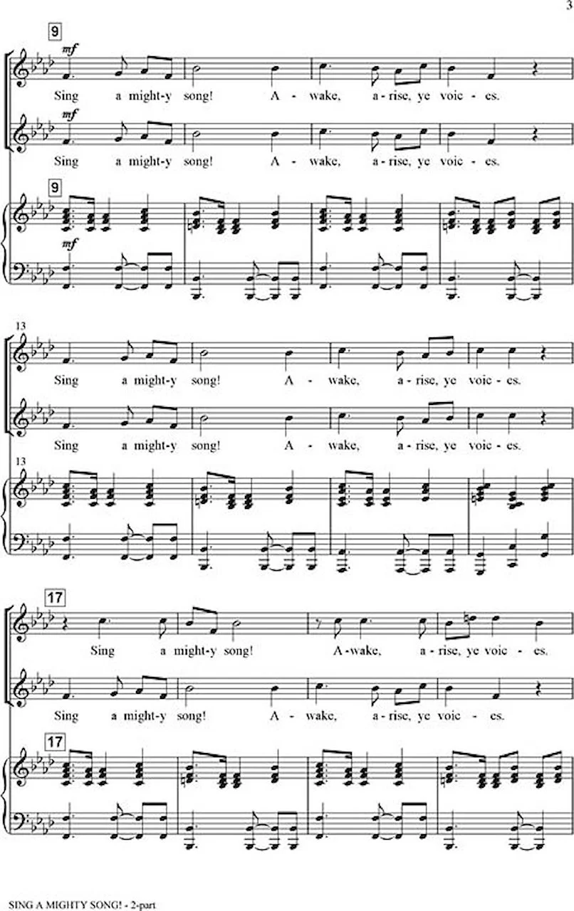 Shawnee Press Sing a Mighty Song 2-part Composed by Greg Gilpin for ...