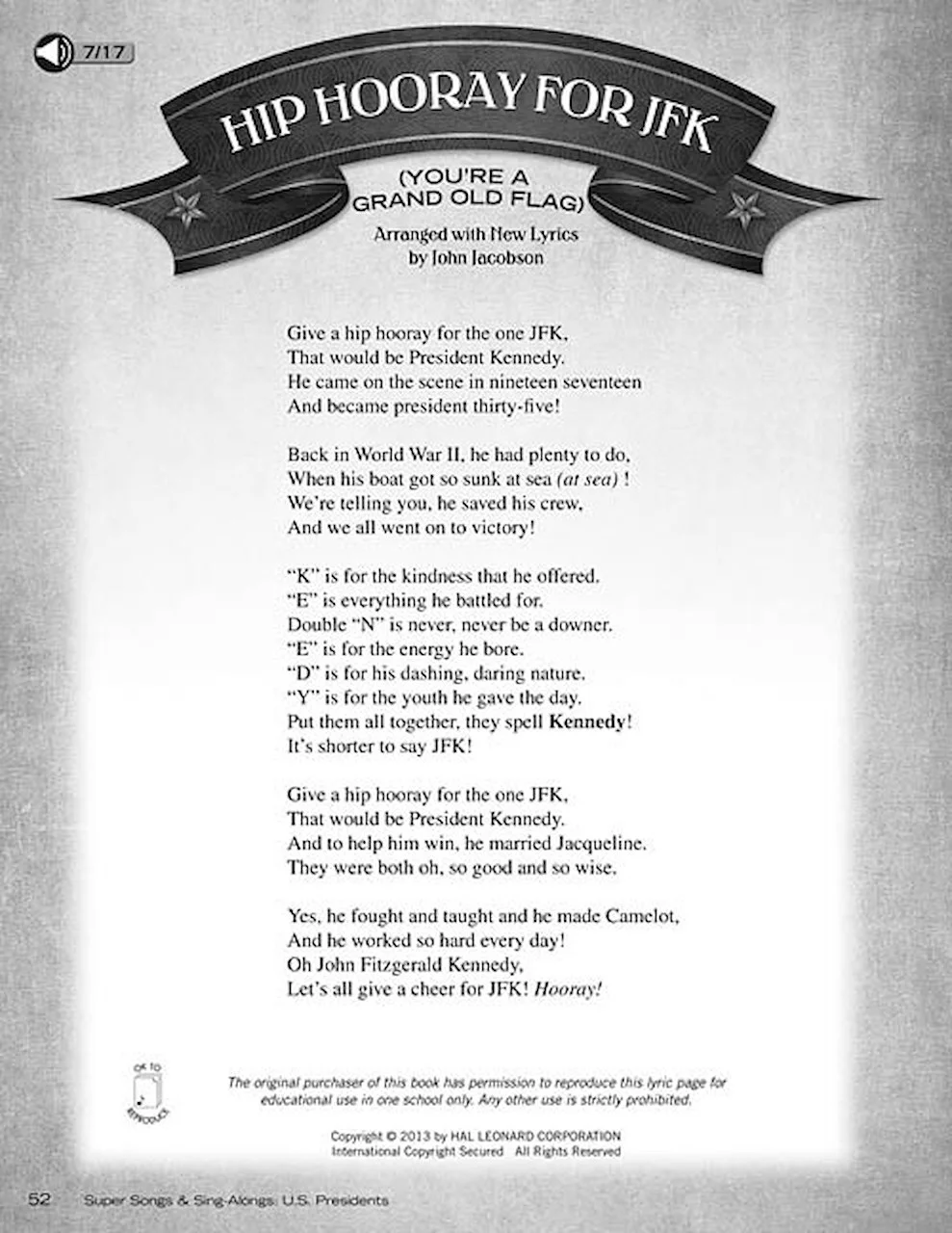 Super Songs and Sing-Alongs: US Presidents - New Lyrics to Old ...