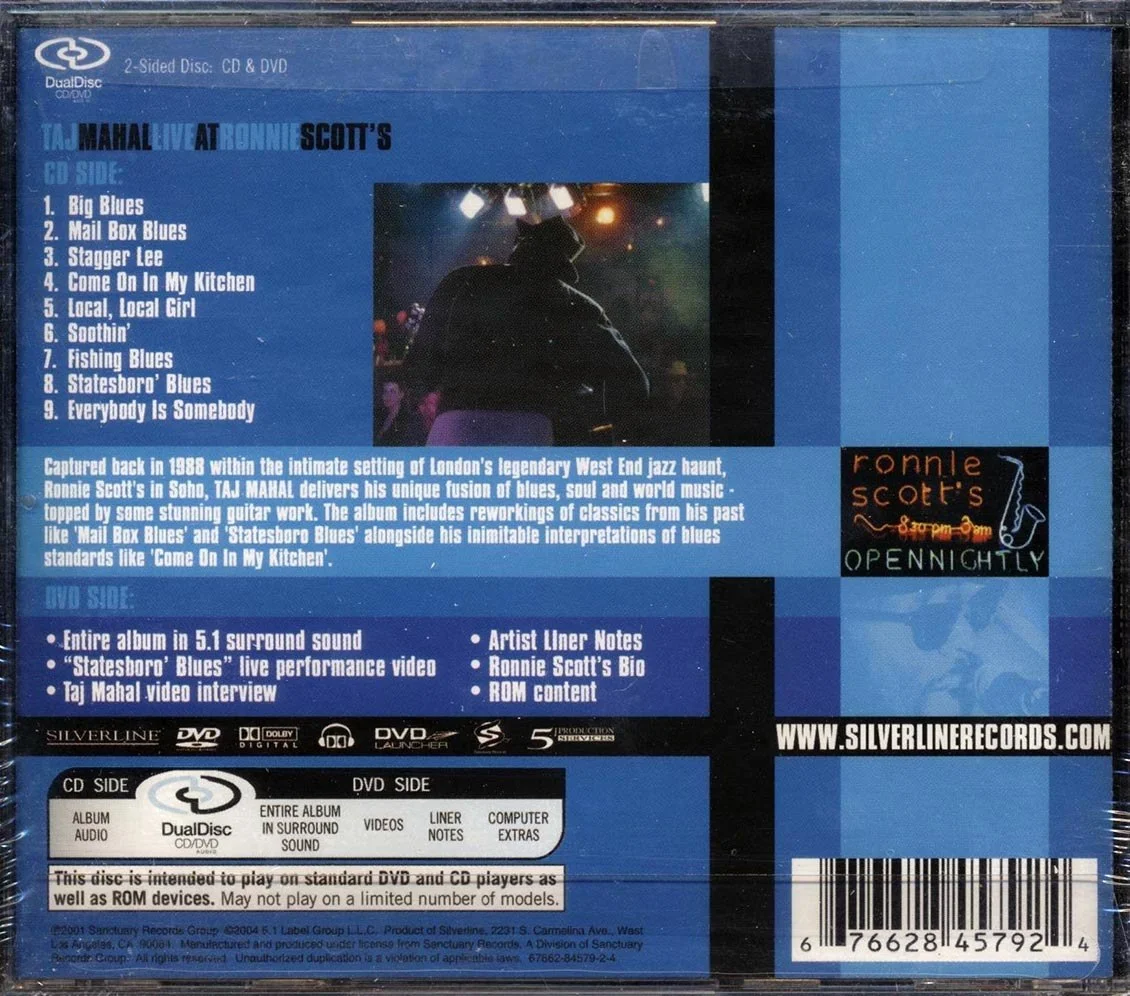 Taj Mahal - Live At Ronnie Scott's (CD/DVD dualdisc) | Capital Music Gear