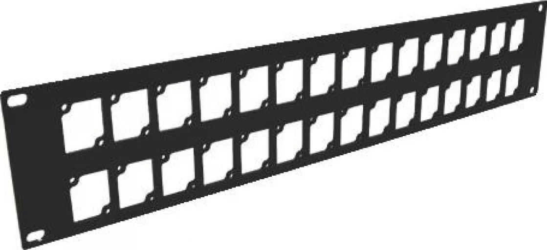 Two Space Rack Mount Panel Machined for 30 Connectrix Cutouts | Capital ...